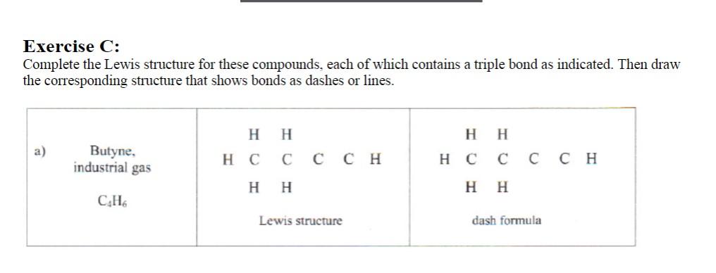Solved Exercise B: Complete the Lewis structure for these | Chegg.com