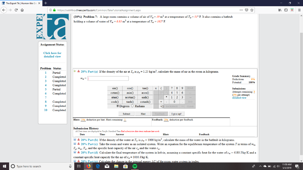 Solved The Expert TAI Human-like Gra X https//usb06ca.t | Chegg.com