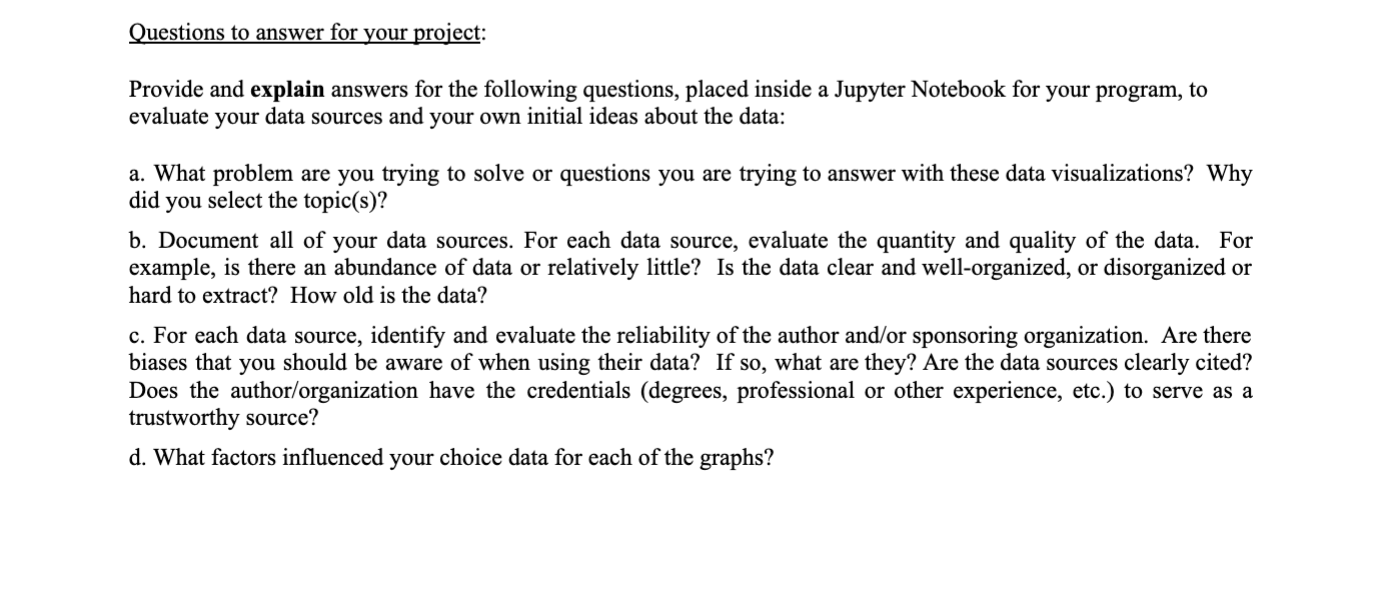 Solved For Your Final Data Visualization Project You Will 3508