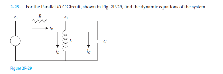 Solved 2-29. For the Parallel RLC Circuit, shown in Fig. | Chegg.com