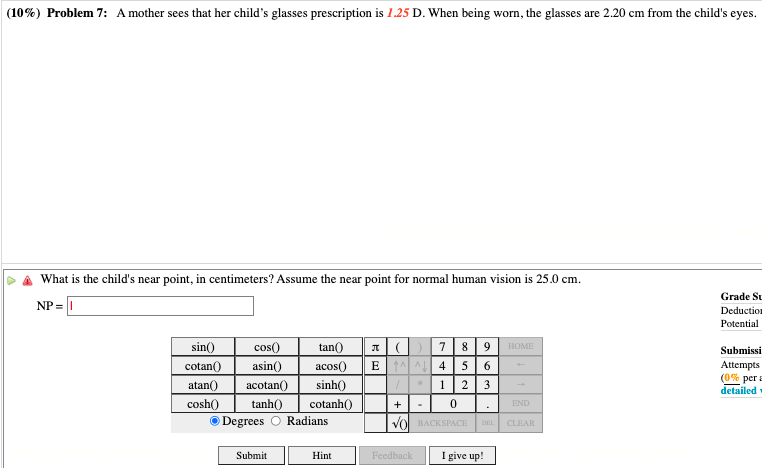 Solved (10%) Problem 7: A mother sees that her child's | Chegg.com
