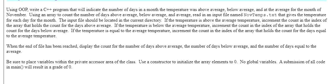 Solved Using Oop Write A C Program That Will Indicate The