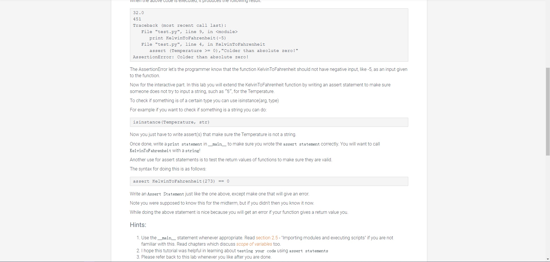 Solved 8.14 Required: Assert Tutorial(functions) Assert | Chegg.com