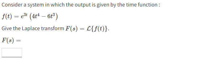 Solved For the function f(t) = -8et Cos(7t), the Laplace | Chegg.com