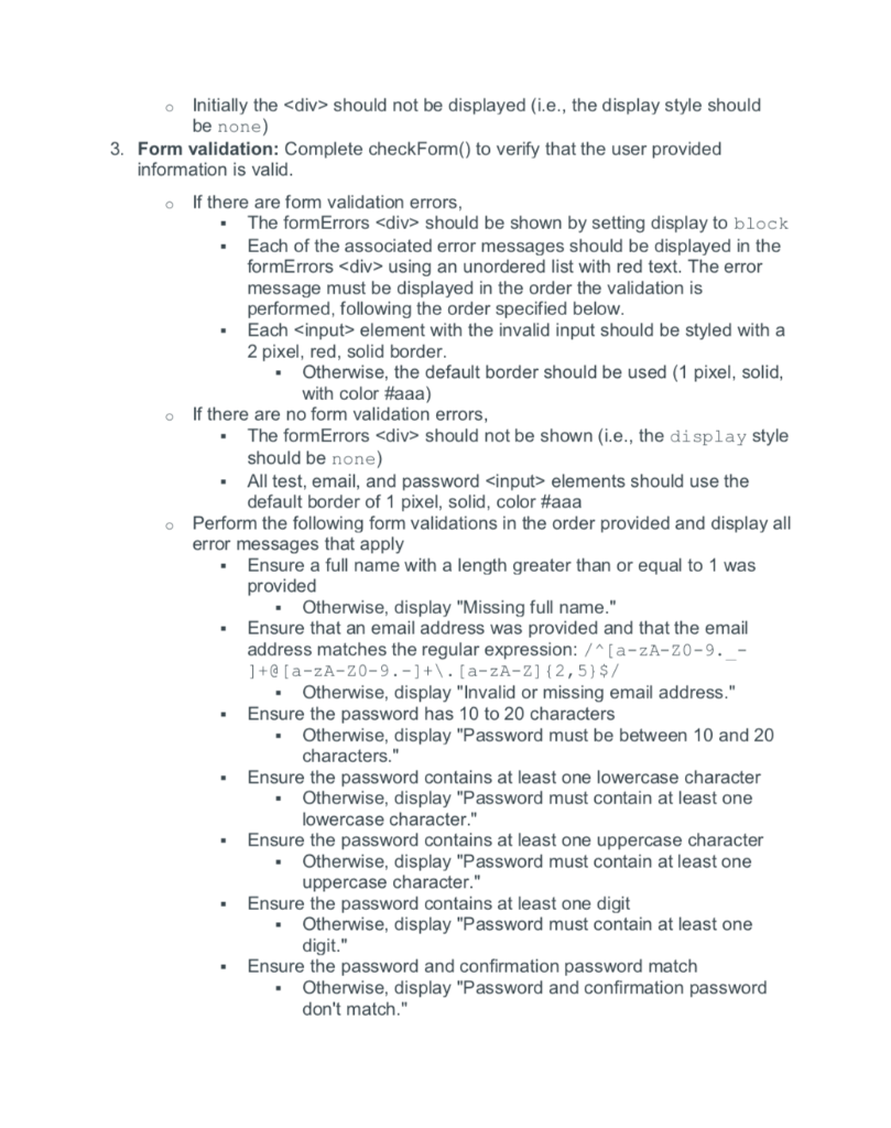 Create a webpage consisting of HTML (register.html), | Chegg.com