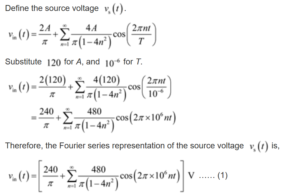 Solved Fourier Series. Solve for a HALF WAVE RECTIFIED | Chegg.com