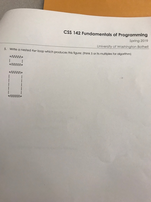 Solved CSS 142 Fundamentals of Programming Spring 2019 | Chegg.com