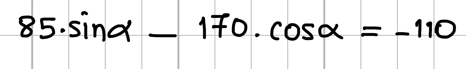 Solved 85⋅sinα−170⋅cosα=−110 | Chegg.com
