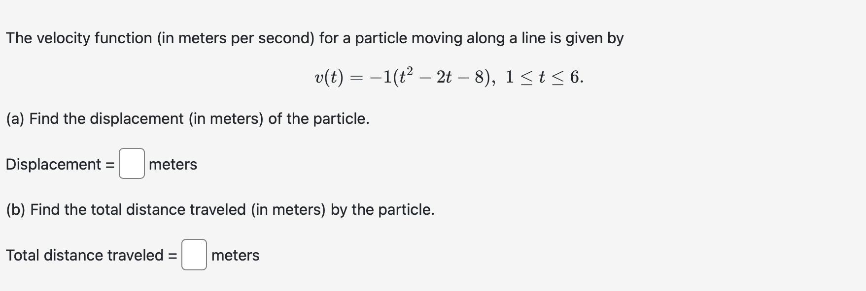 Solved The velocity function (in meters per second) for a | Chegg.com