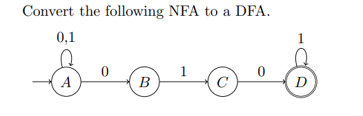Solved Convert the following NFA to a DFA. | Chegg.com