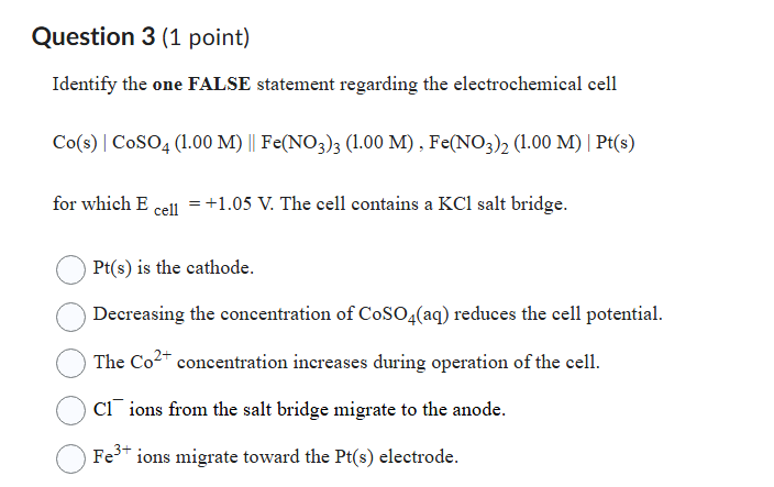Solved code class="asciimath">Question 3 (1 ﻿point) | Chegg.com