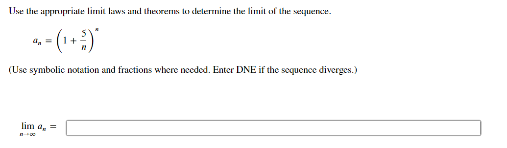 Solved Use the appropriate limit laws and theorems to | Chegg.com