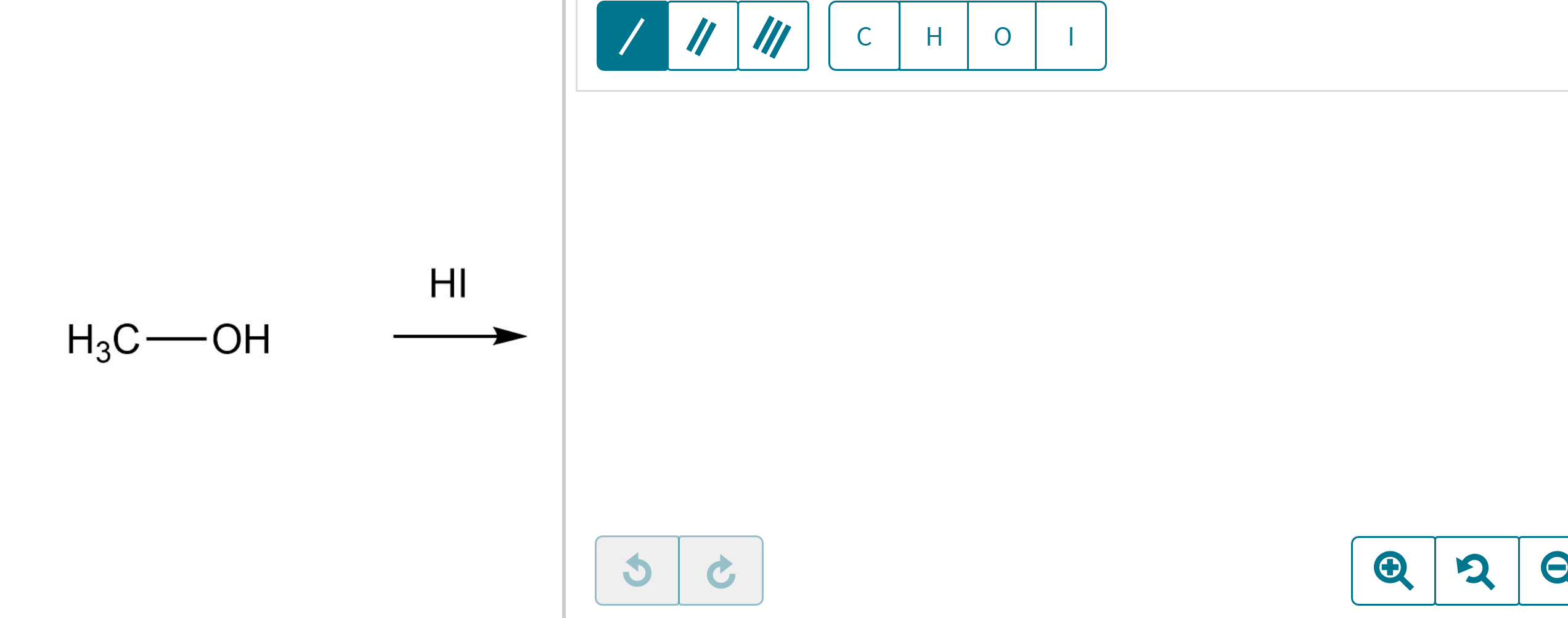 Solved С H O 1 HI H3C-OH 2 e | Chegg.com