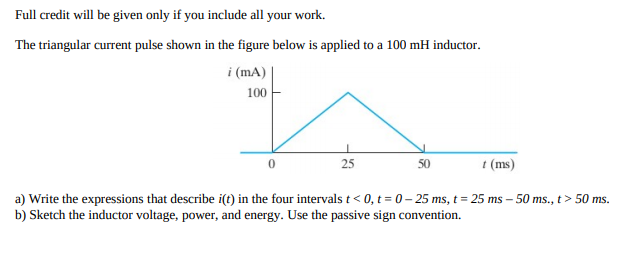 Solved Full credit will be given only if you include all | Chegg.com