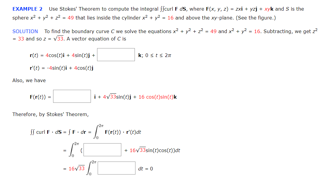 Solved Use Stokes Theorem To Compute The Integral ∫∫curl F