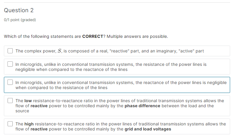 Question 2 0/1 point (graded) Which of the following | Chegg.com