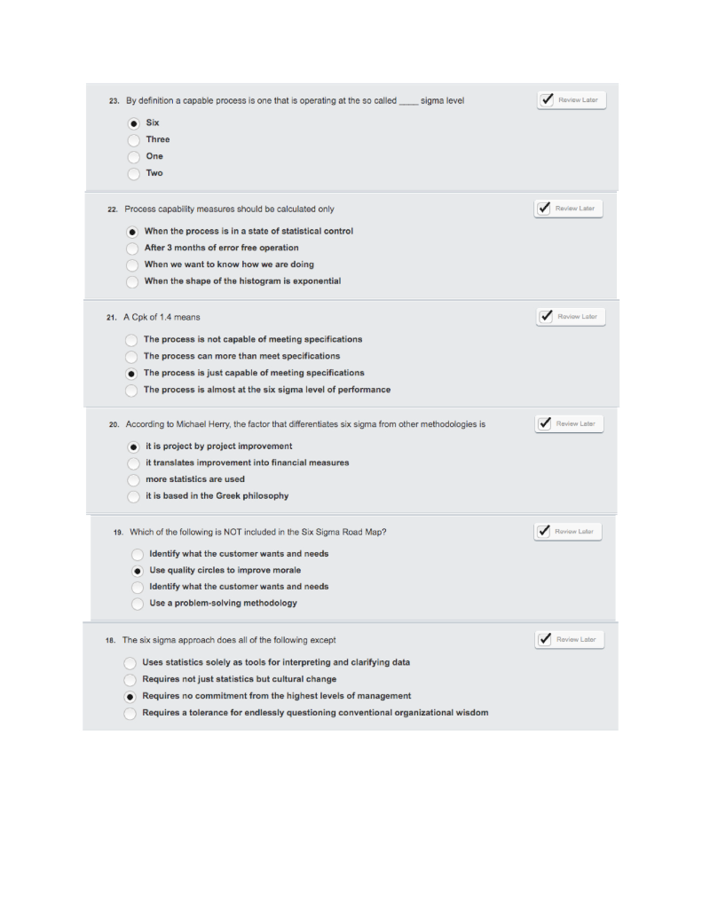 Solved 23. By definition a capable process is one that is | Chegg.com