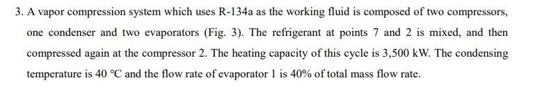 Solved A vapor compression system which uses R-134a as the | Chegg.com