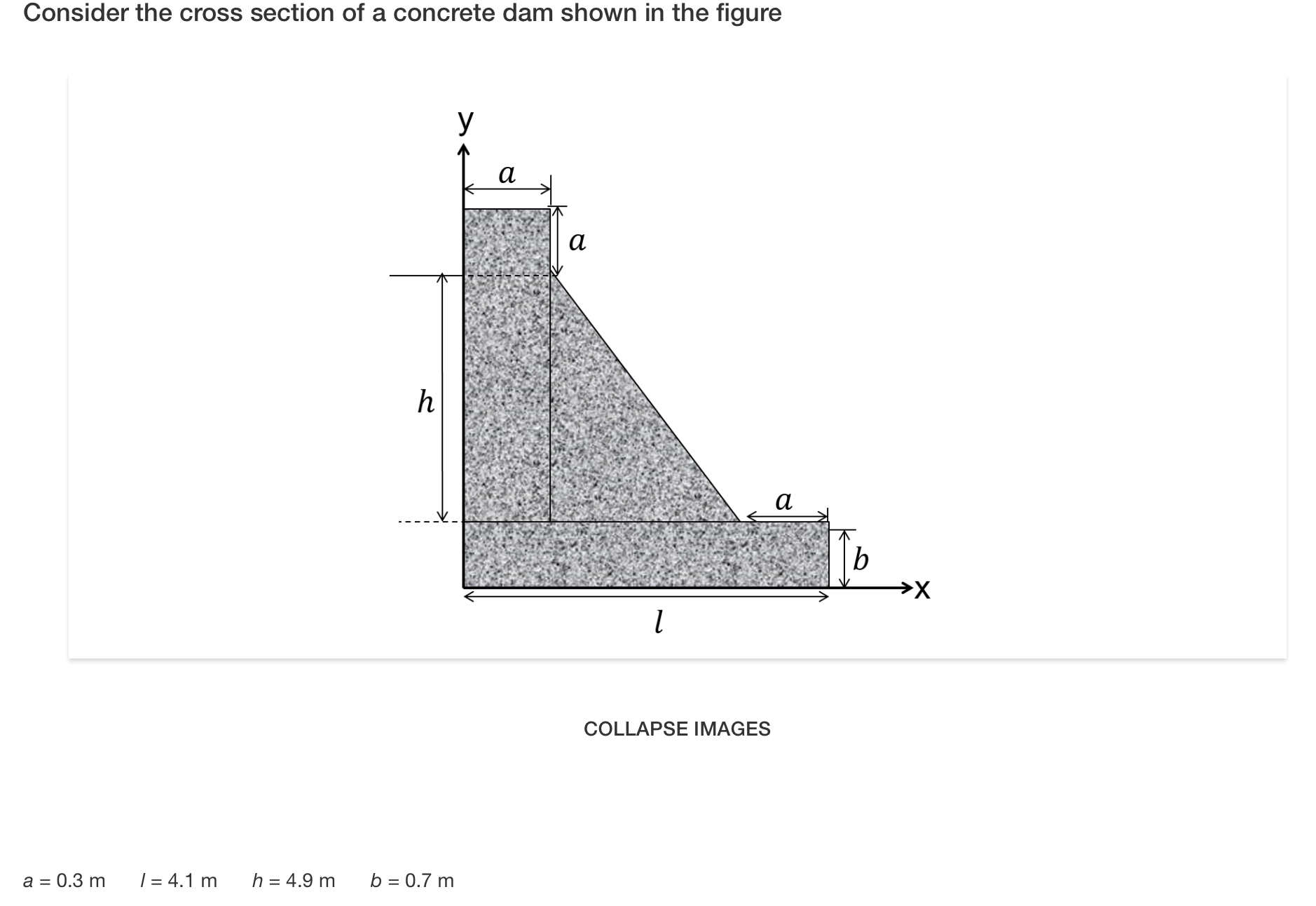 Solved Consider the cross section of a concrete dam shown in | Chegg.com