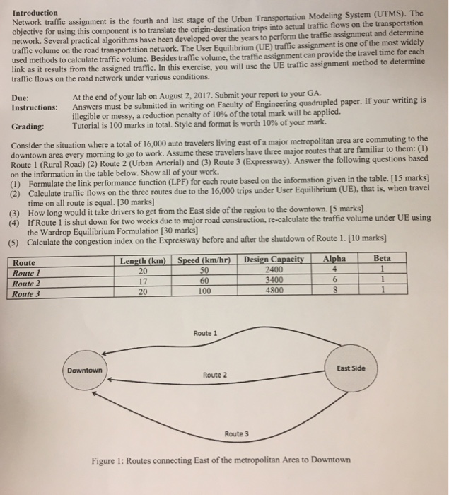 Solved Network traffic assignment is the fourth and last | Chegg.com