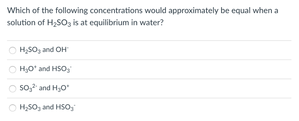 Solved Which of the following concentrations would | Chegg.com