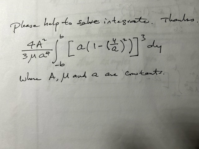 Solved Please help to solve integrate. Thaulss. | Chegg.com