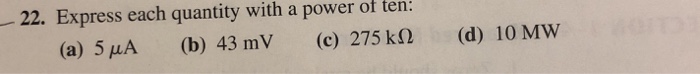 Solved 1-1 Scientific and Engineering Notation Express each | Chegg.com