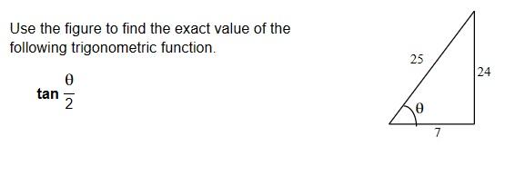 Solved Use the figure to find the exact value of the | Chegg.com