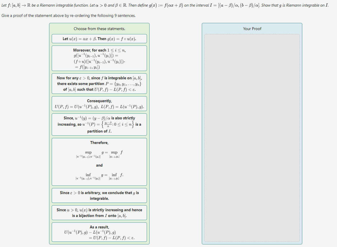 Solved f:[a,b]→R be a Riemann integrable function. Let α>0 | Chegg.com
