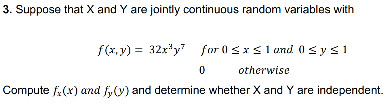 Solved 3 Suppose That X And Y Are Jointly Continuous Random 2500