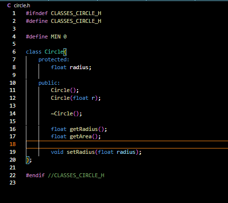Solved circle.cpp:24:7: error: no declaration matches 'float | Chegg.com