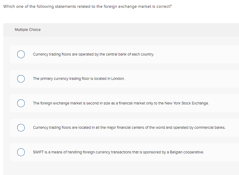 Solved Which one of the following statements related to the | Chegg.com