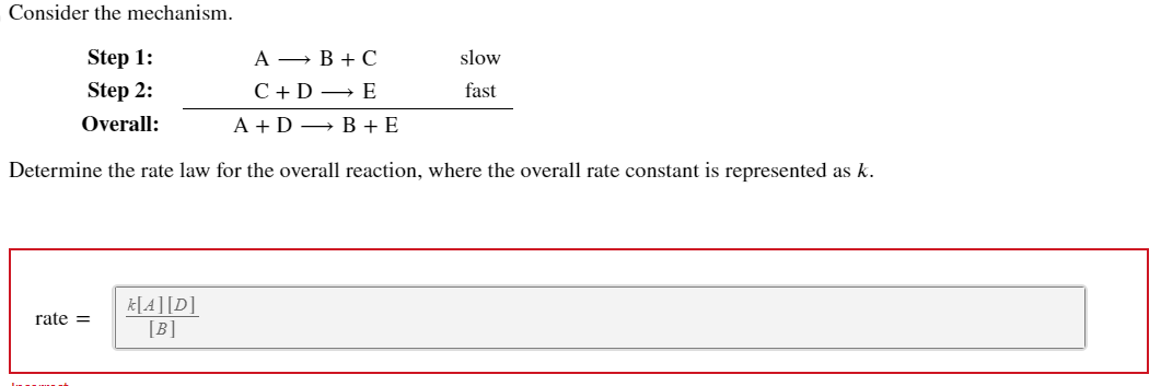 Solved Consider the mechanism. \begin{tabular}{lcc} Step 1: | Chegg.com