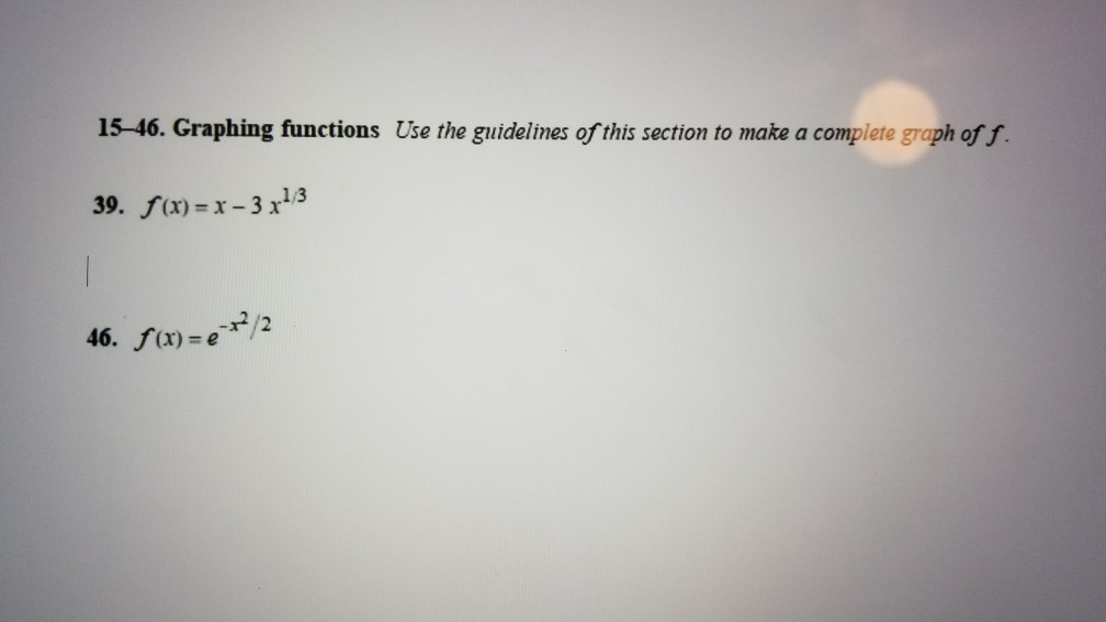 Solved 15-46. Graphing functions Use the guidelines of this | Chegg.com