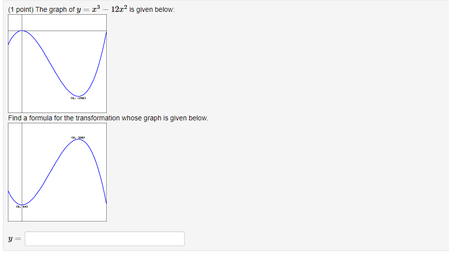 Solved The graph of y=x^3−12x^2 is given below: Find a | Chegg.com
