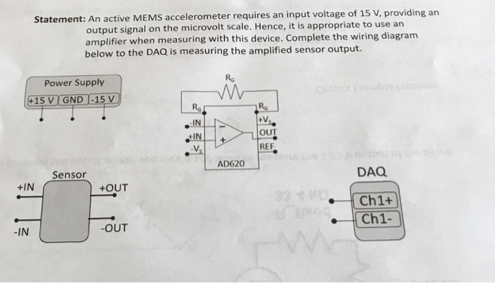 Solved Statement: An active MEMs accelerometer requires an | Chegg.com
