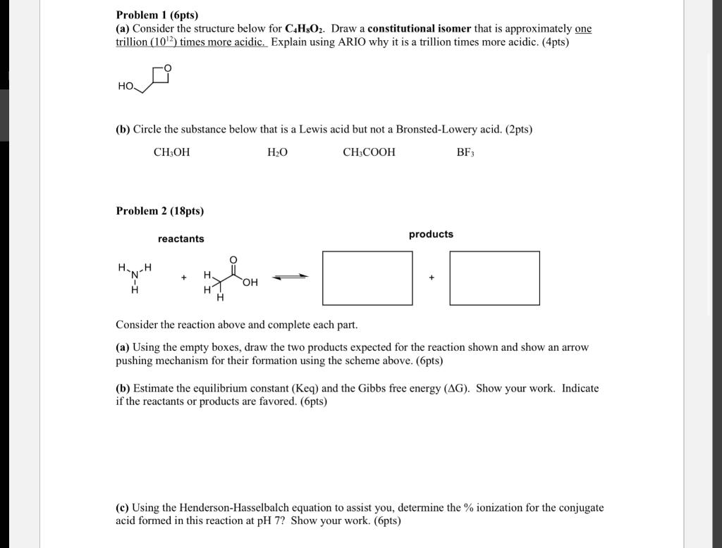 Solved Problem 1 (6pts) (a) Consider the structure below for | Chegg.com