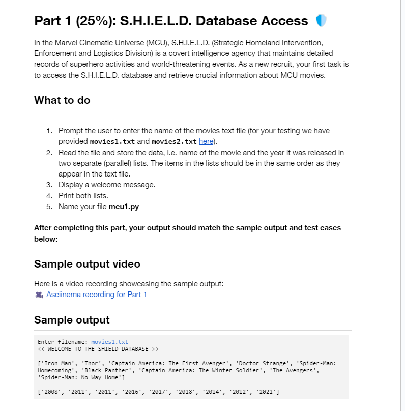 Solved 1.Prompt the user to enter the name of the movies | Chegg.com
