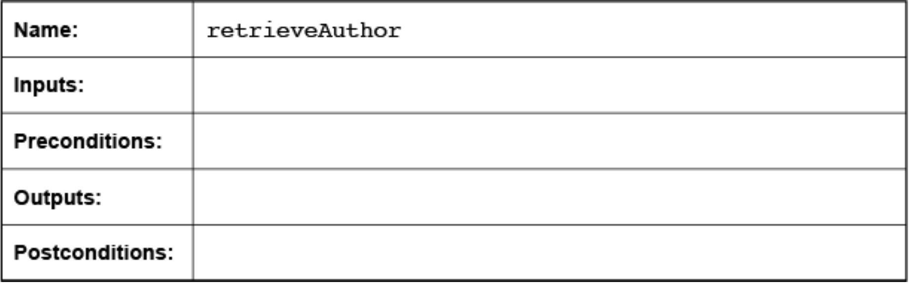 Solved The Bibliography Abstract Data Type Stores Chegg
