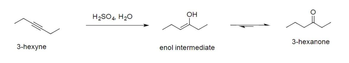 Solved The acid-catalyzed hydration of an internal alkyne | Chegg.com