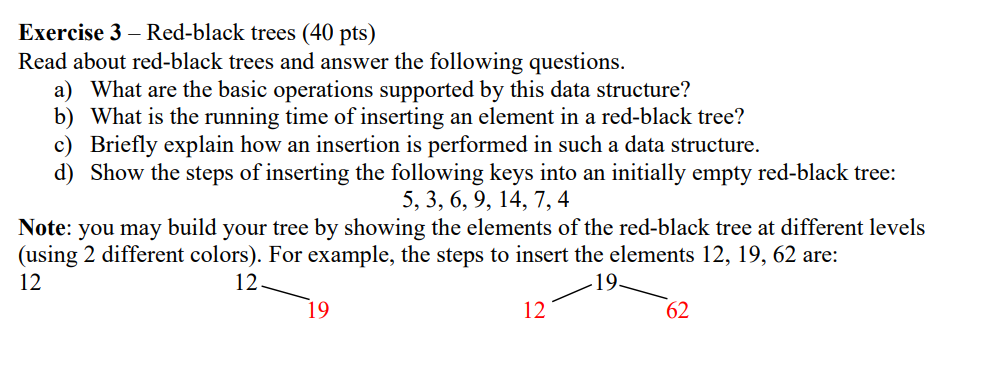 Solved Exercise 1 - Hash tables (30 pts) a) Insert the | Chegg.com