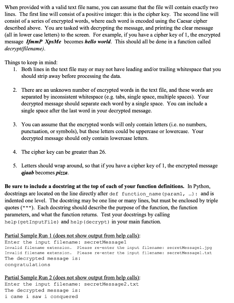 Solved When provided with a valid text file name, you can | Chegg.com