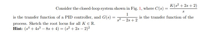 Solved Consider the closed-loop system shown in Fig. 1, | Chegg.com