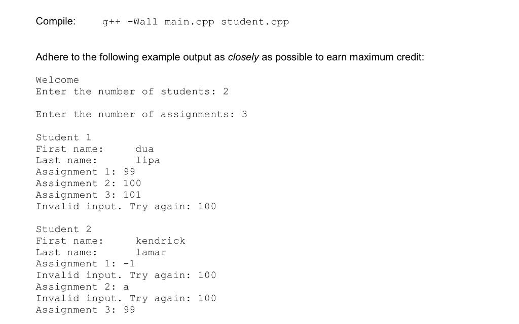 Solved Student.hpp: #include #include #include class Student | Chegg.com