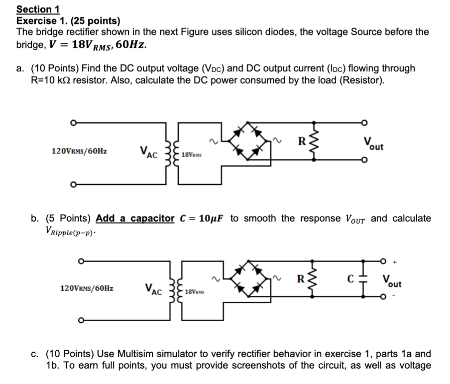 Solved section 1 Exercise 1. (25 points) The bridge | Chegg.com