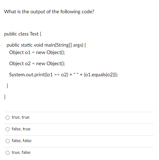 Solved What is the output of the following code? public | Chegg.com