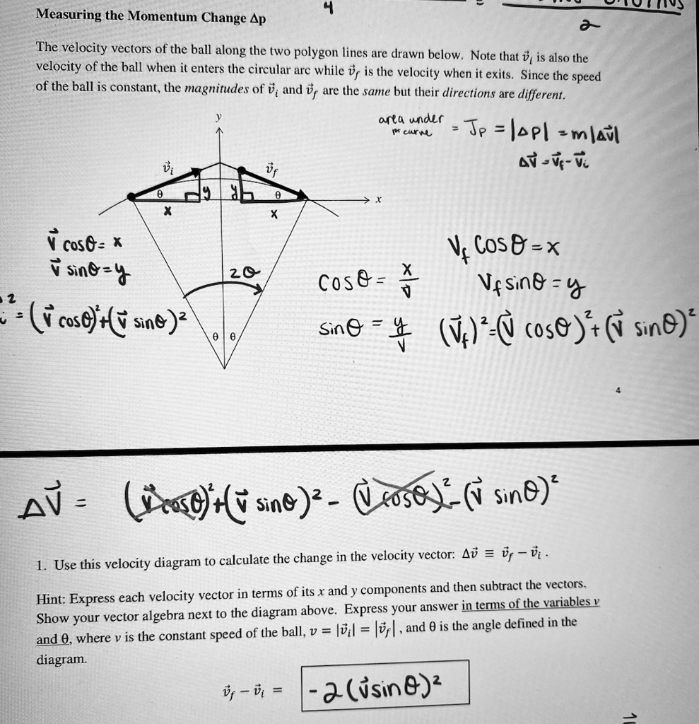 Solved How do I find delta v.... I don't think I did | Chegg.com