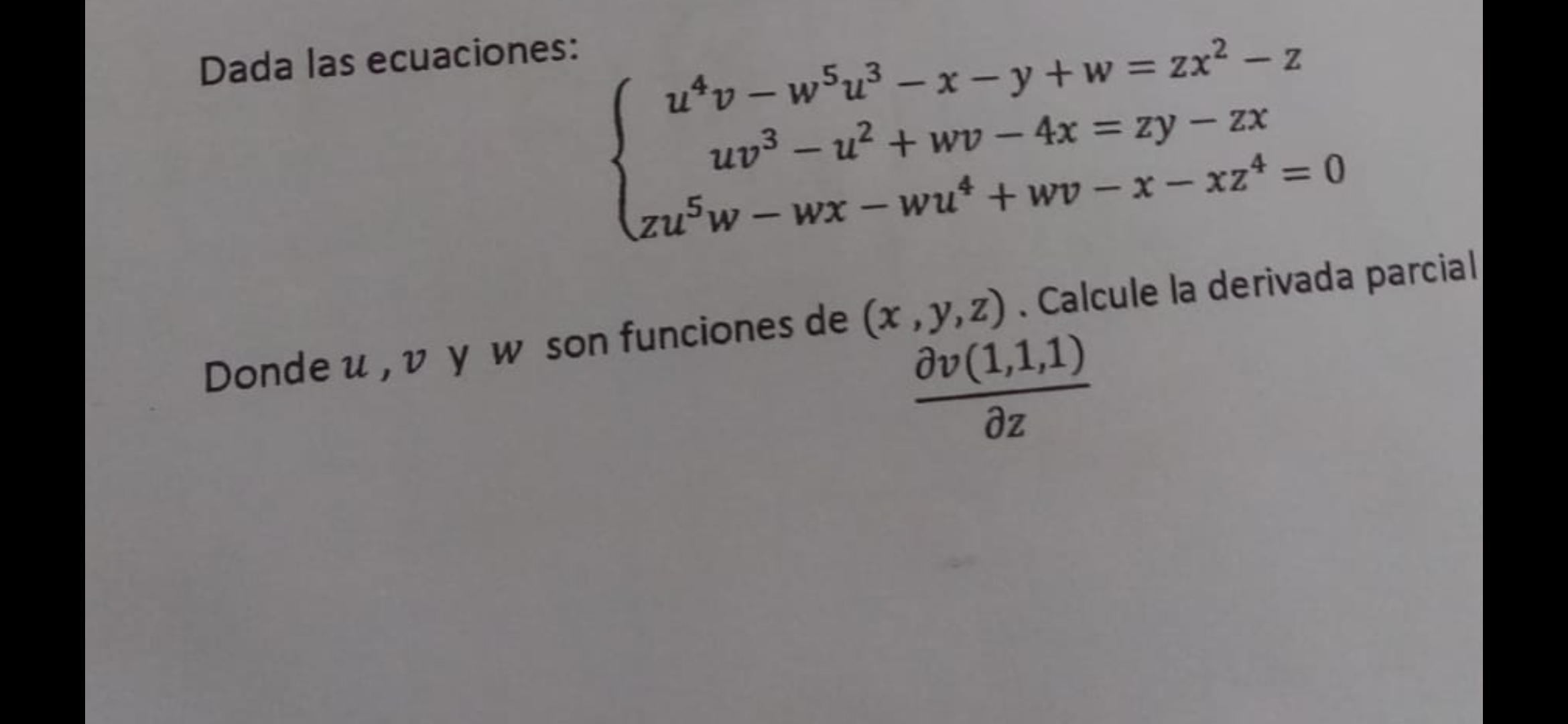 Solved Here is the traduction: where u,v,w are functions of | Chegg.com