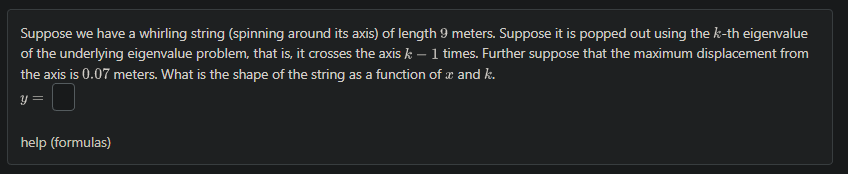 Suppose we have a whirling string (spinning around | Chegg.com