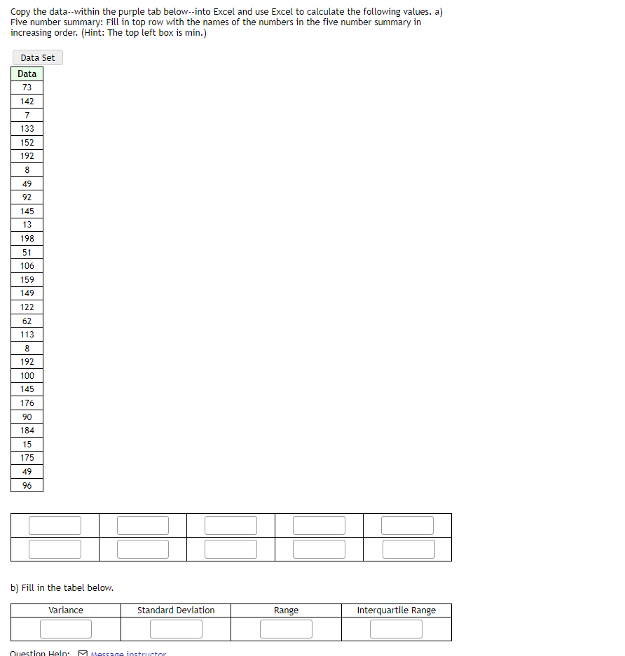 Solved Copy the data--within the purple tab below--into | Chegg.com